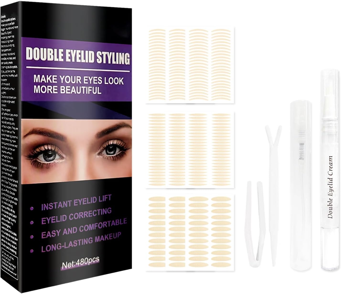 Amazon.com: Liraviva Eyelid Lifter Strips,Double Eyelid Tape,with ...