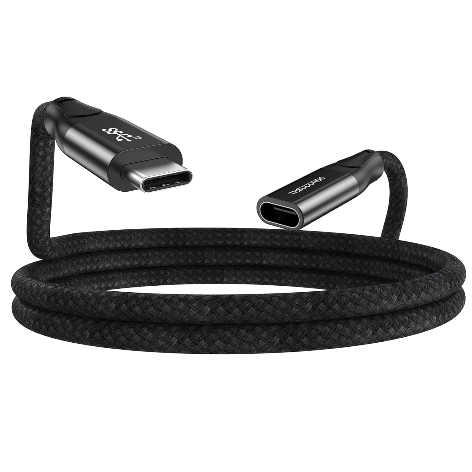 Thsucords USB C 3.1 Extension Cable 100W 0.5M, USB C 3.2 Gen 2 Male to ...