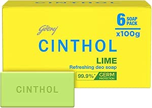 Cinthol Lime Soap, 100g (Pack of 6) - 99.9% Germ Protection | Lime ...