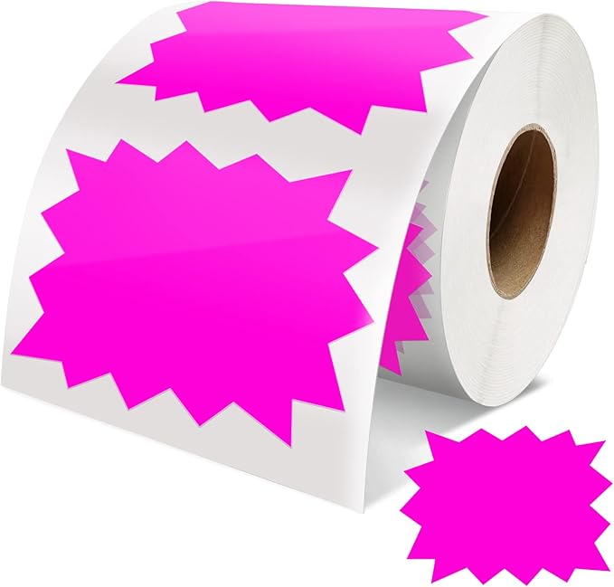 Meitaat Price Tags Stickers Purple 75mm x 100mm Self-Adhesive Large ...