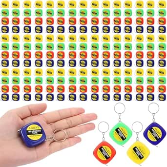 Hoteam 240 Pcs Small Tape Measure Keychains 1 Meter/ 3 Ft Mini ...