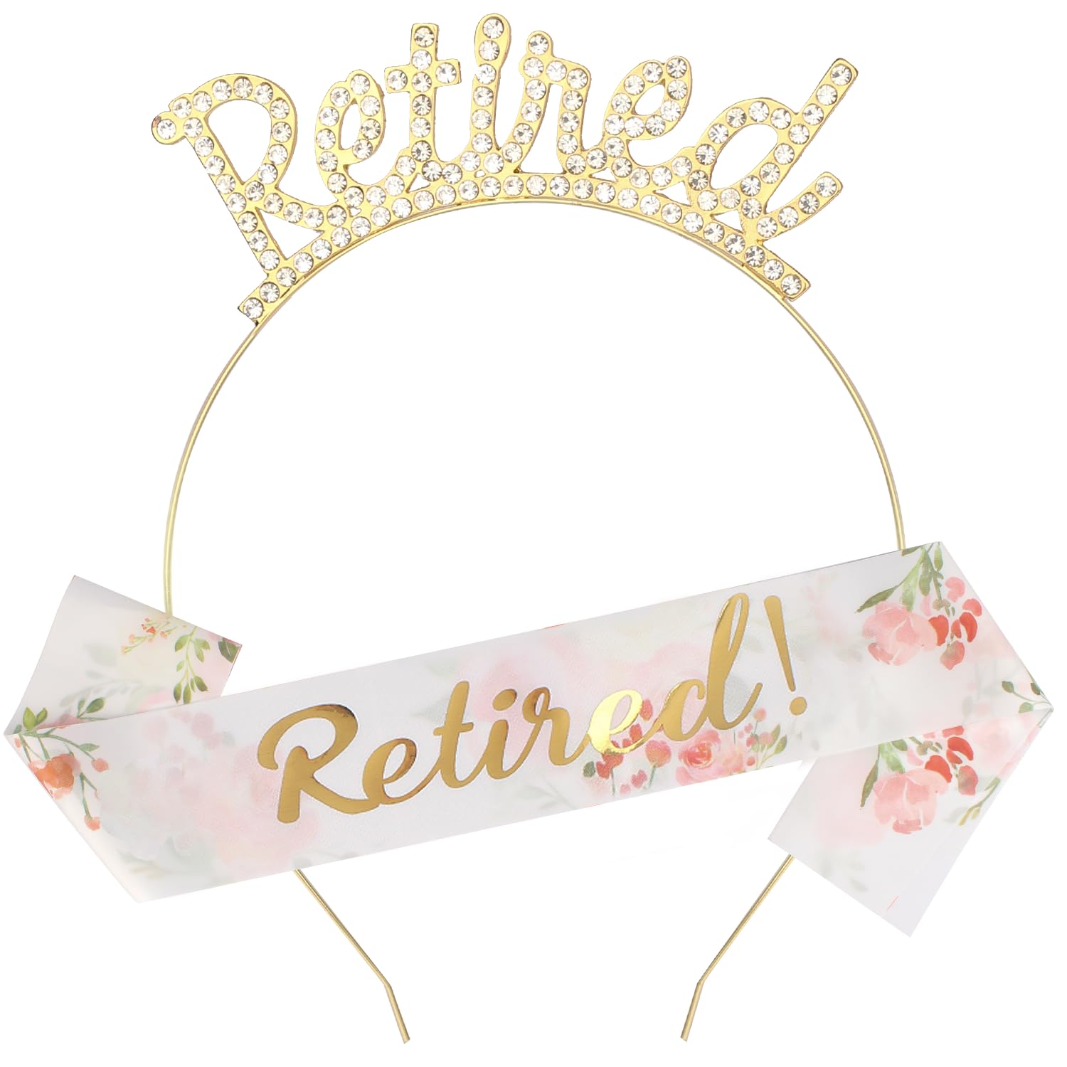 Amazon.com: Didder Retired Retirement Party Decoations Headband Sash ...