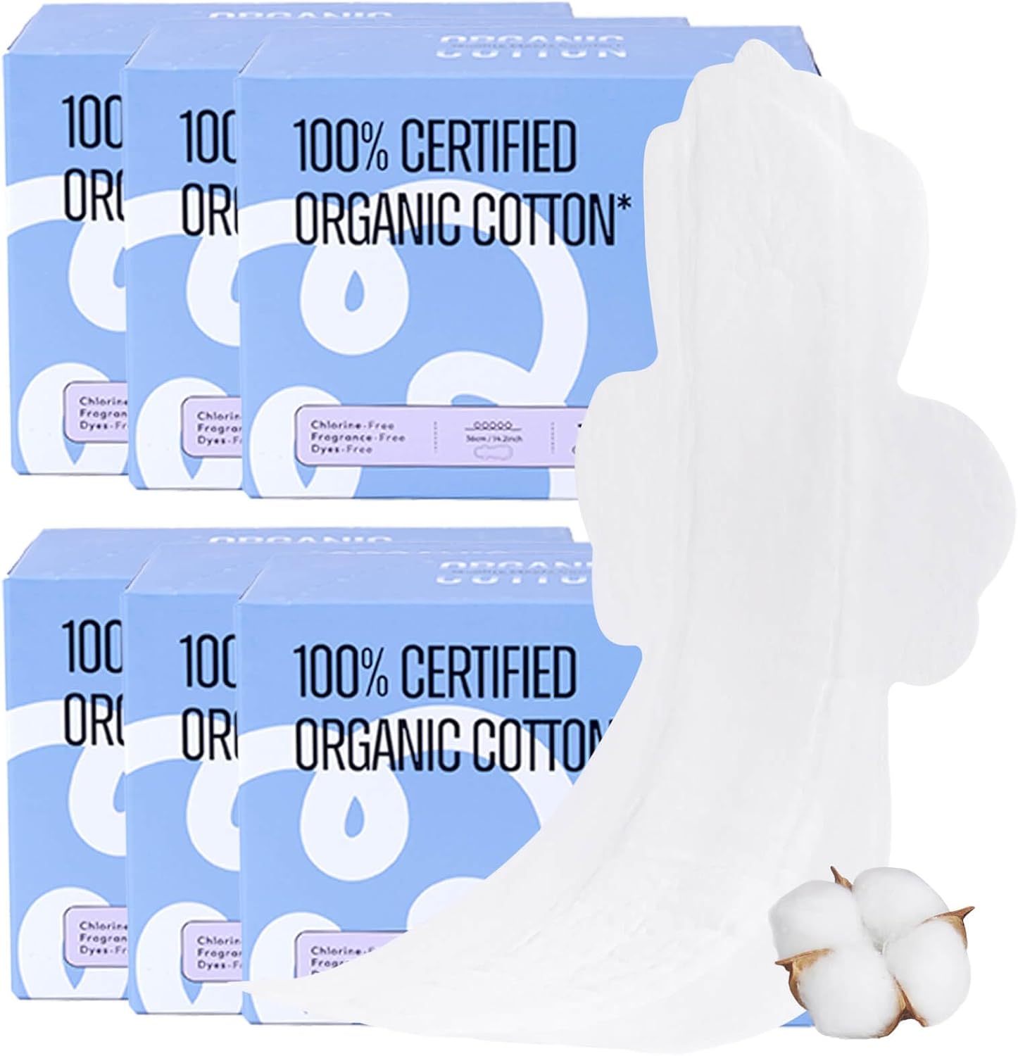 Amazon.com: 100% Organic Overnight Pads for Women, Ultra Thin Extra ...