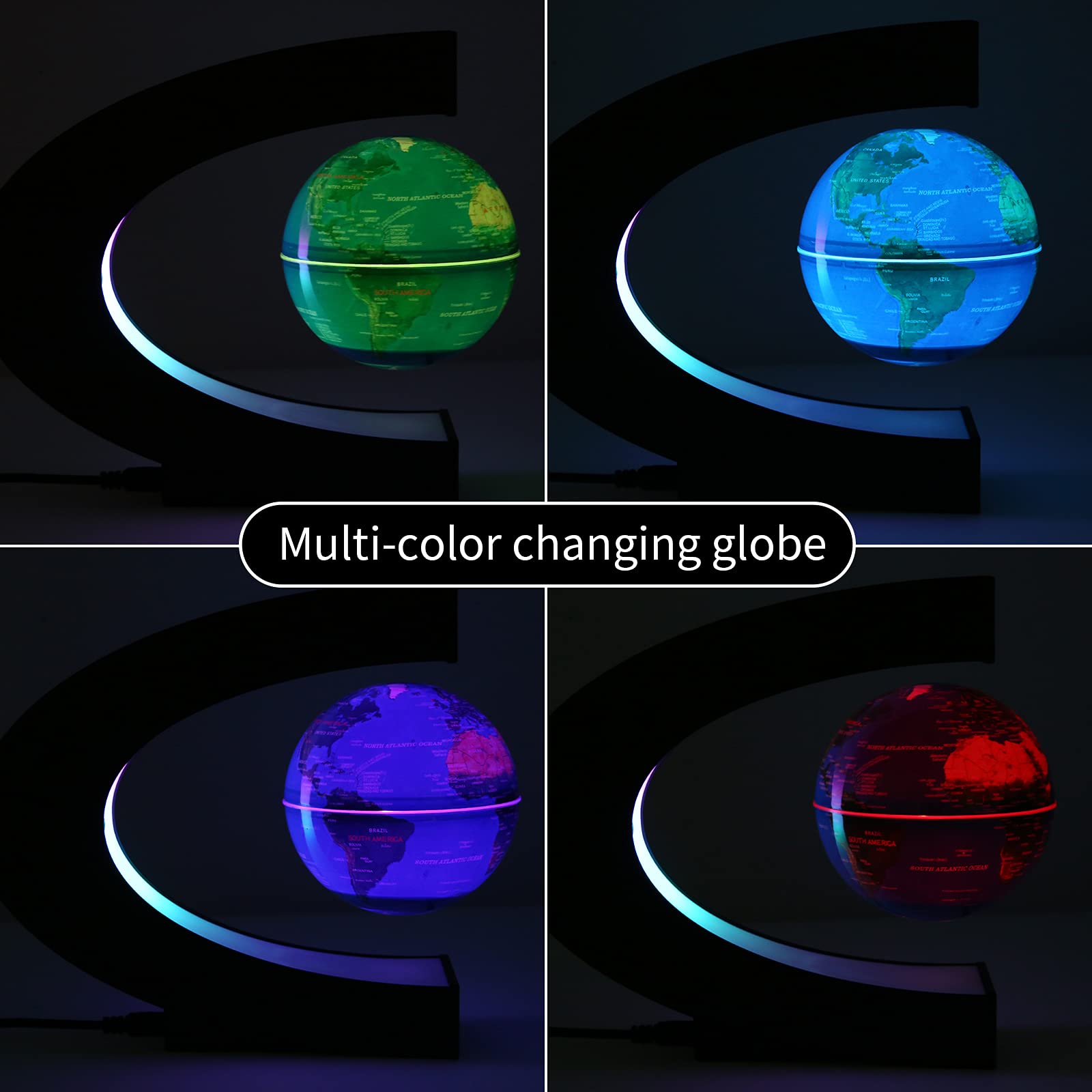 World Globe For Adults Magnetic Levitation Floating World Map Globe ...