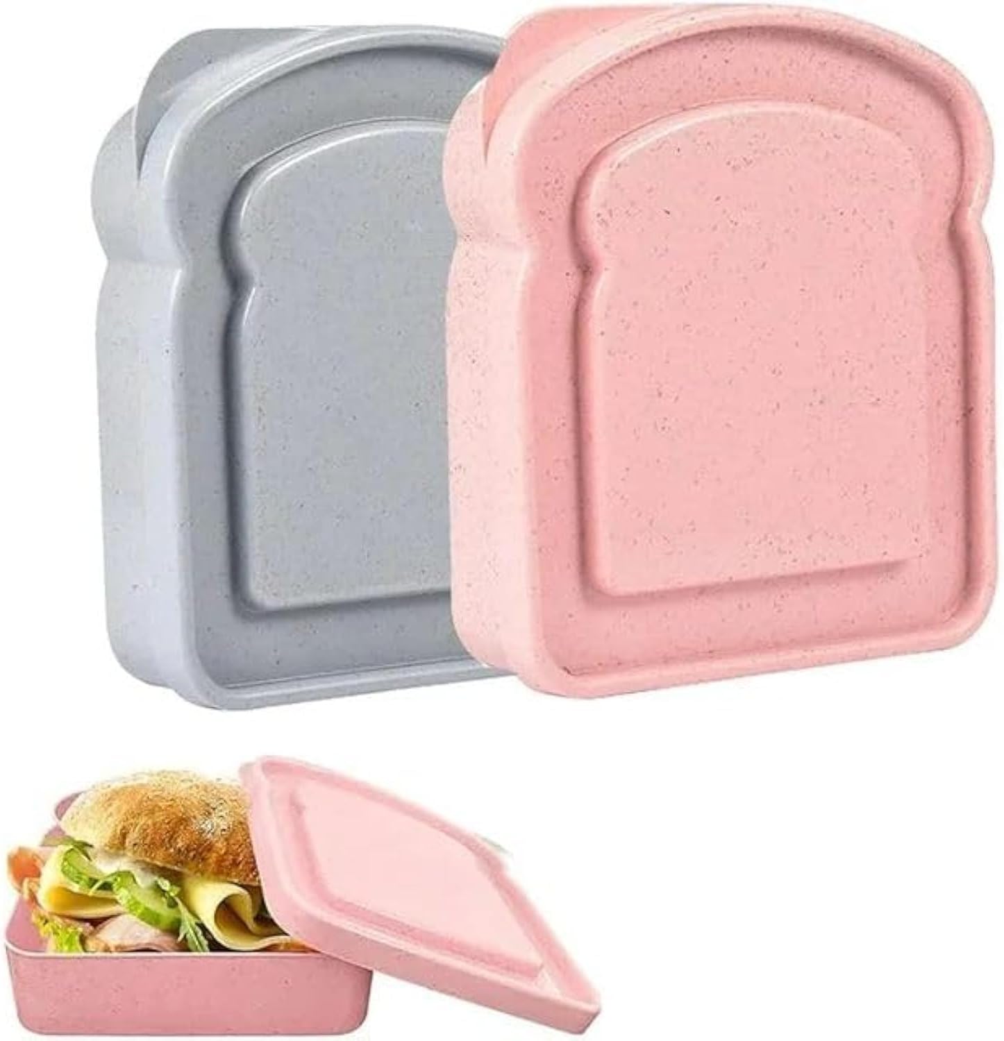 Amazon.com: Tangseajiao 1Pc Random Color Cute Sandwich Containers With ...