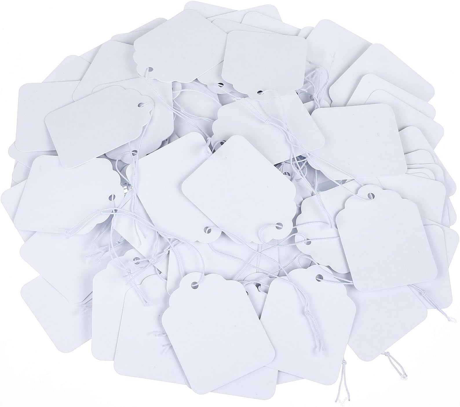 Amazon.com : Shappy 300 Pcs 0.8 x 1.58 Inches White Price Display Tags ...