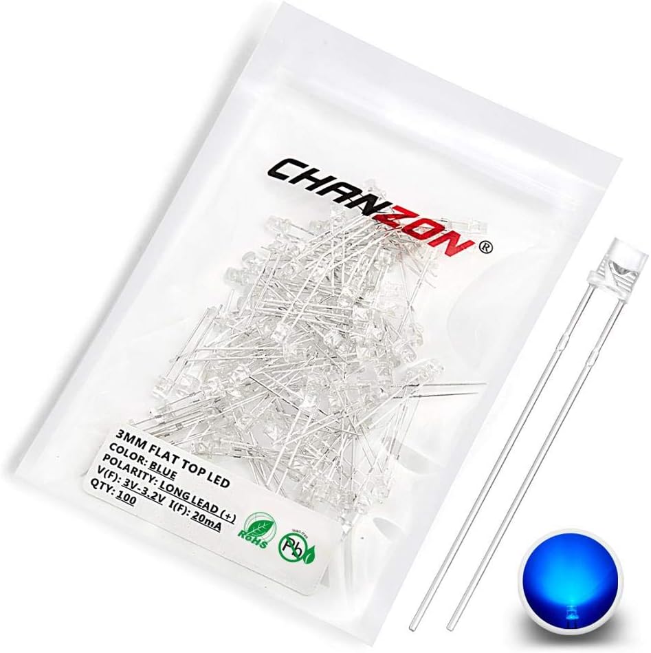 CHANZON 10 pcs High Power Led Chip on Board 3W Blue (400mA - 500mA / DC ...