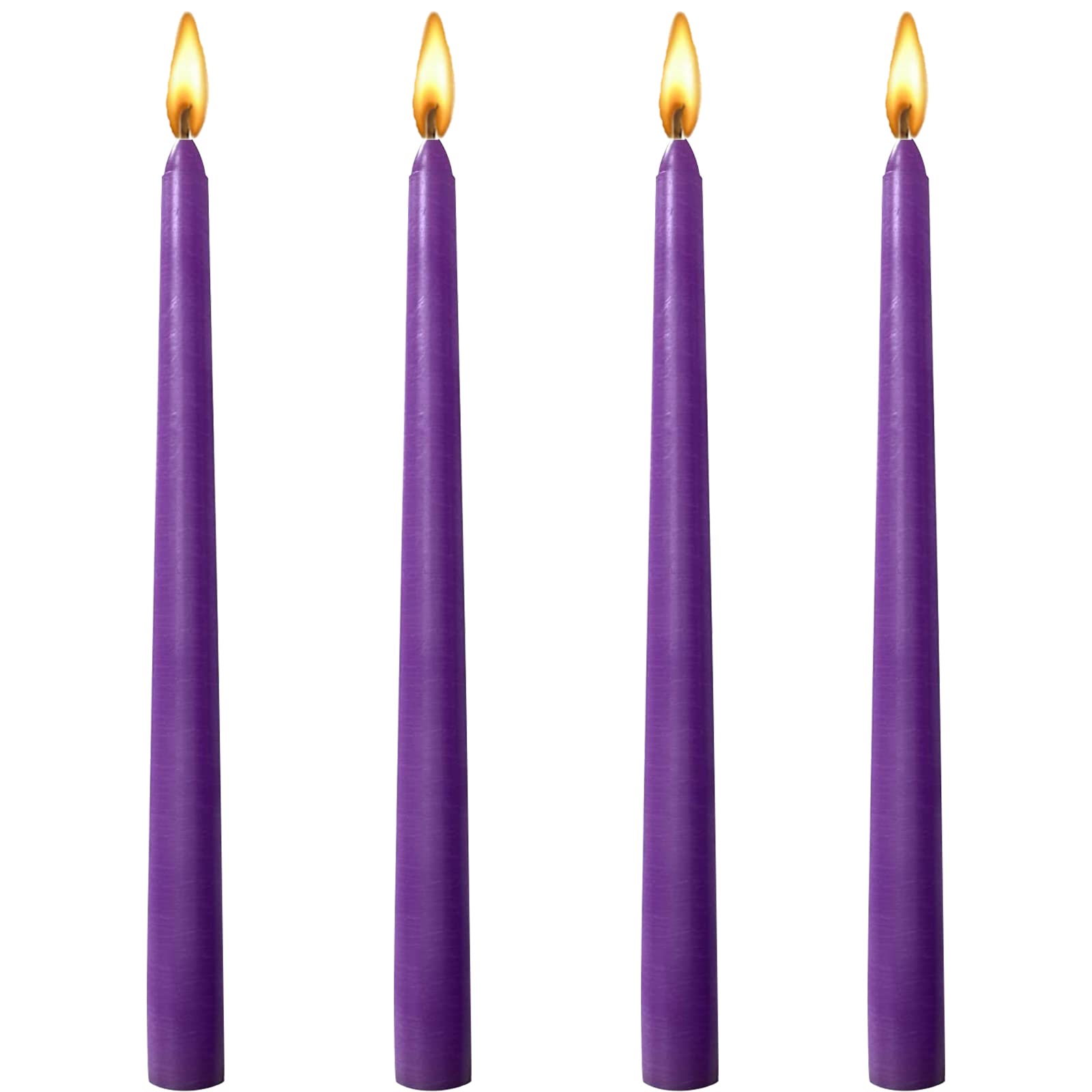 Amazon.com: 10 inch Purple Taper Candles-Set of 4 Taper Candles ...