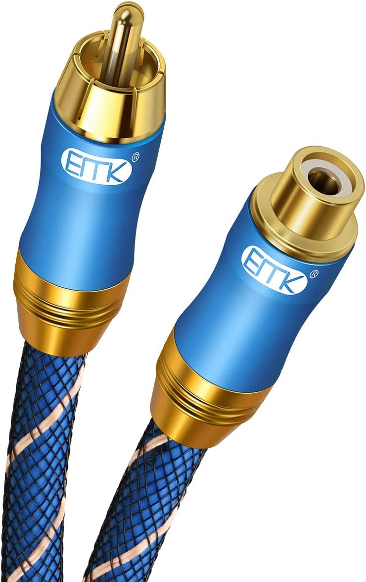 Amazon.com: RCA Extension Cable(16.4ft/5m) EMK RCA Male to Female Cable ...