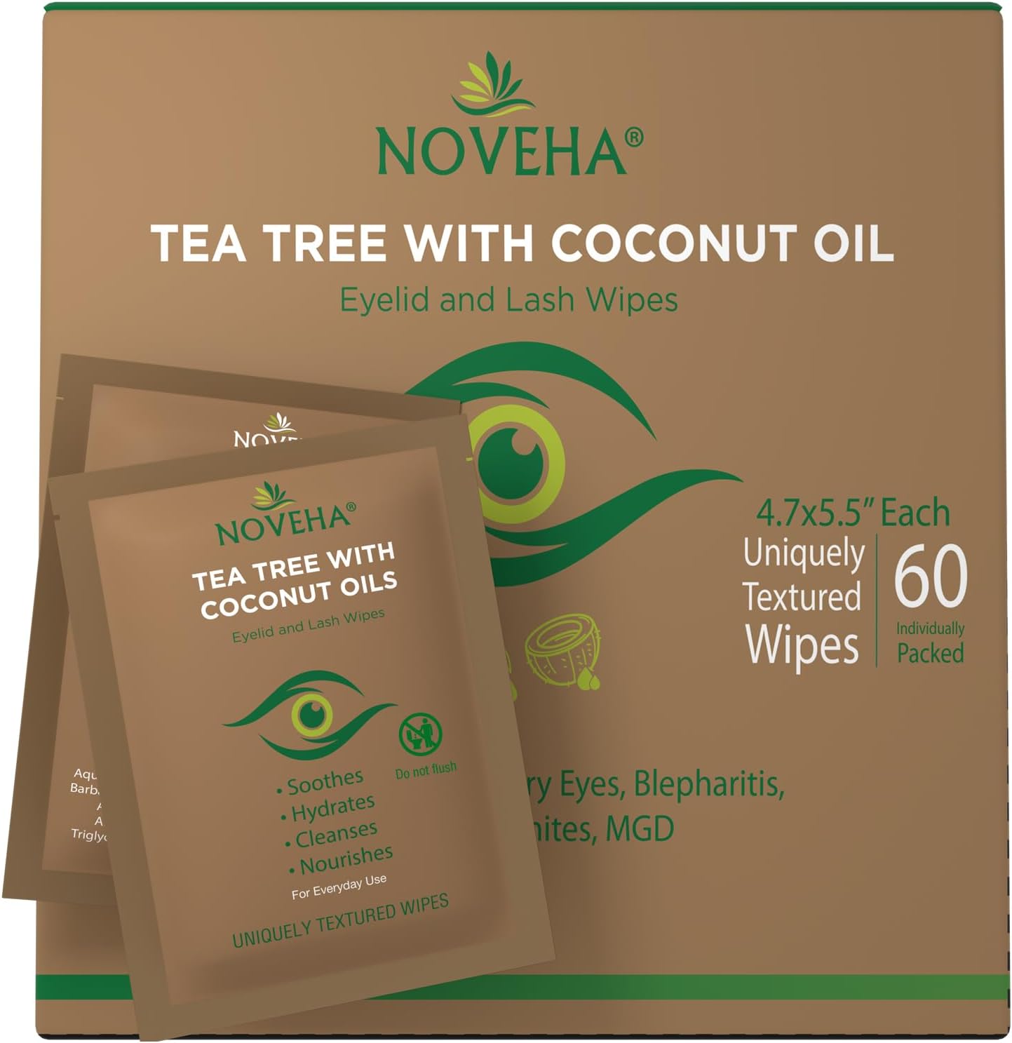Amazon.com: Dr. Fischer Tea Tree Eyelid Wipes: Hypoallergenic Eye Wipes ...
