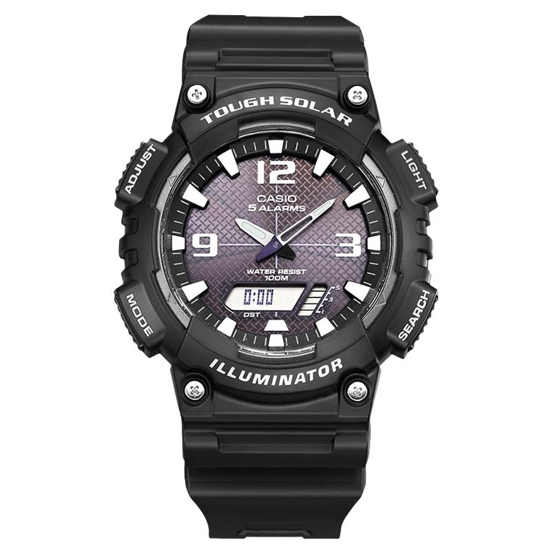 Buy Casio Men's Tough Solar Analog-Digital Black Resin Watch, AQ-S810W ...