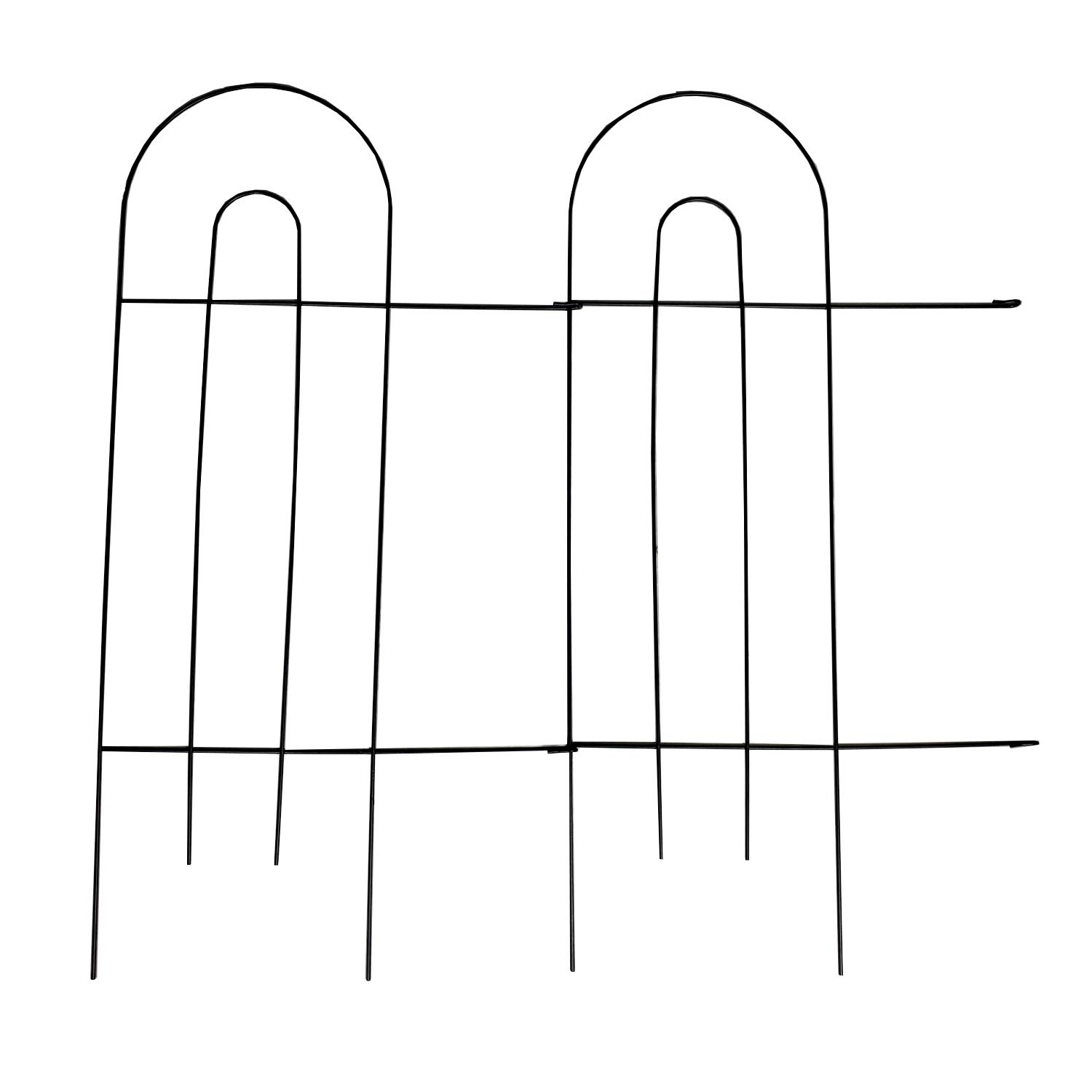 Snapklik.com : Ashman Movable Border Garden Fence 32in X 20ft, Black