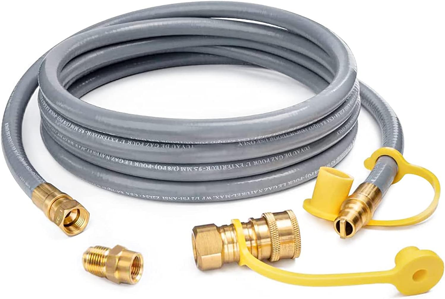 Amazon.com: 50-Foot Propane/Natural Gas Hose Assembly with 1/2-Inch ...