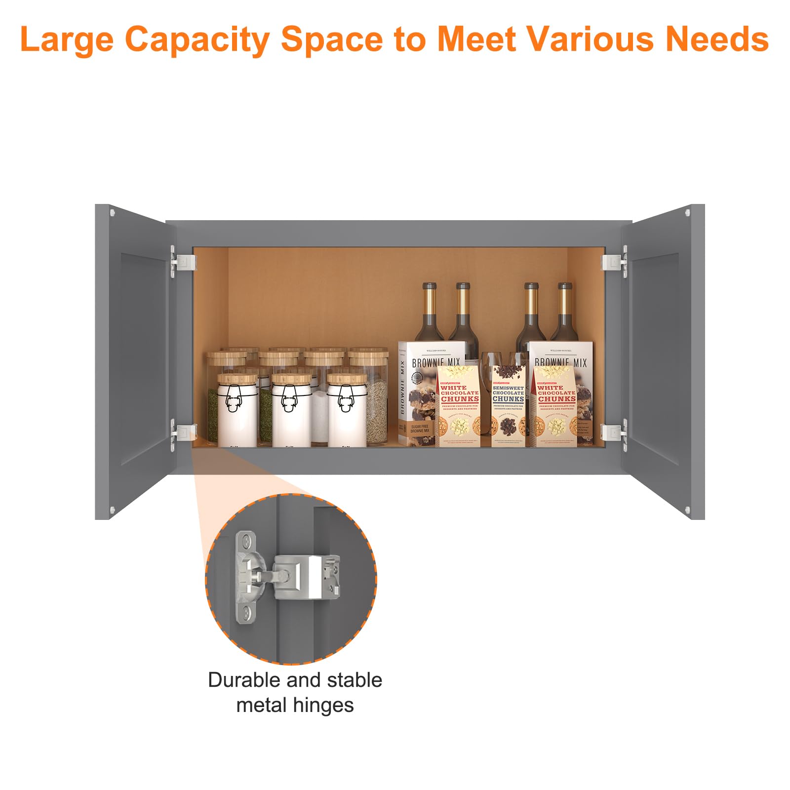 Snapklik.com : LOVMOR Wall-Mounted Refrigerator Cabinet