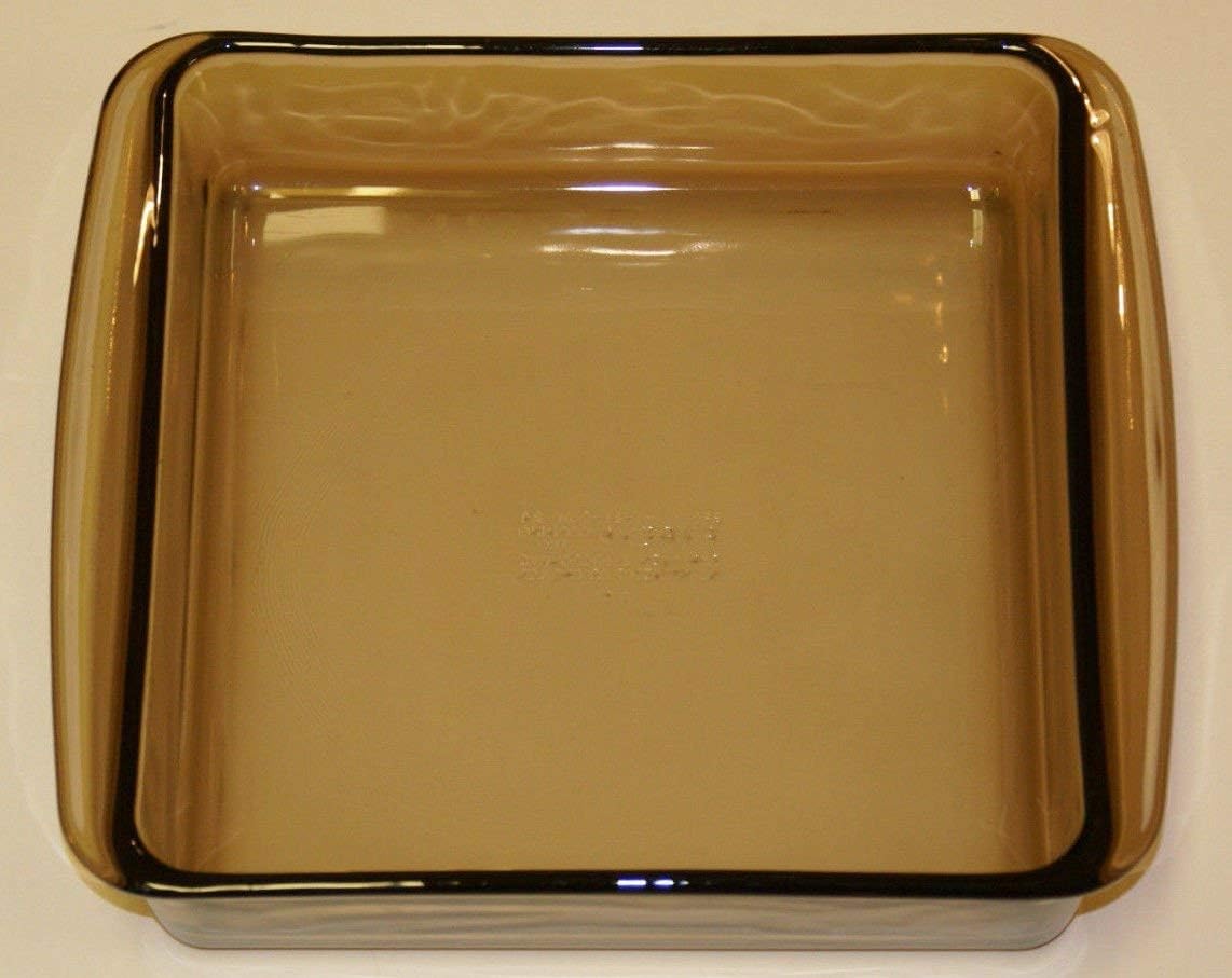 Amazon.com: Corning Pyrex Amber Square Baking Dish - #222: Home & Kitchen