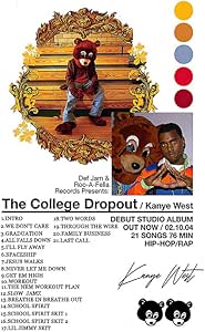 Amazon.com: MAIHOR Kanye West Poster The College Dropout Album Cover ...