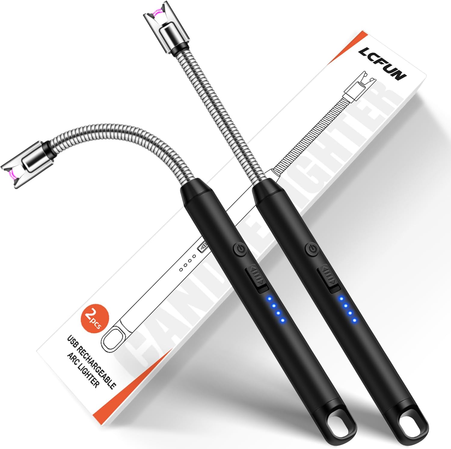 Amazon.com: Upgraded 2 Pack Electric Candle Lighter Windproof with 360 ...