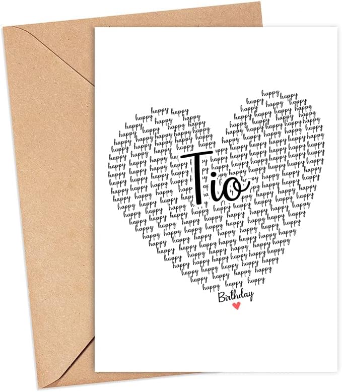 Amazon.com : GavinsDesigns Happy Birthday Tio Card - Cute Happy ...