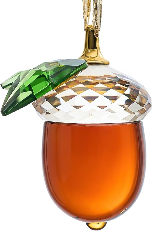 Amazon.com: Crystal Acorn Christmas Tree Hanging Ornament Glass Acorn ...