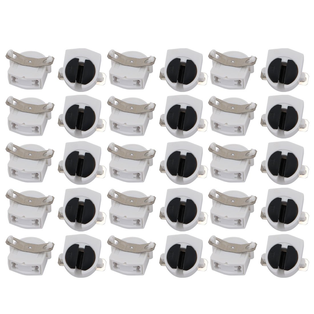 sourcingmap 30Pcs T5 Fluorescent Light Holder G5 Base Single Head ...