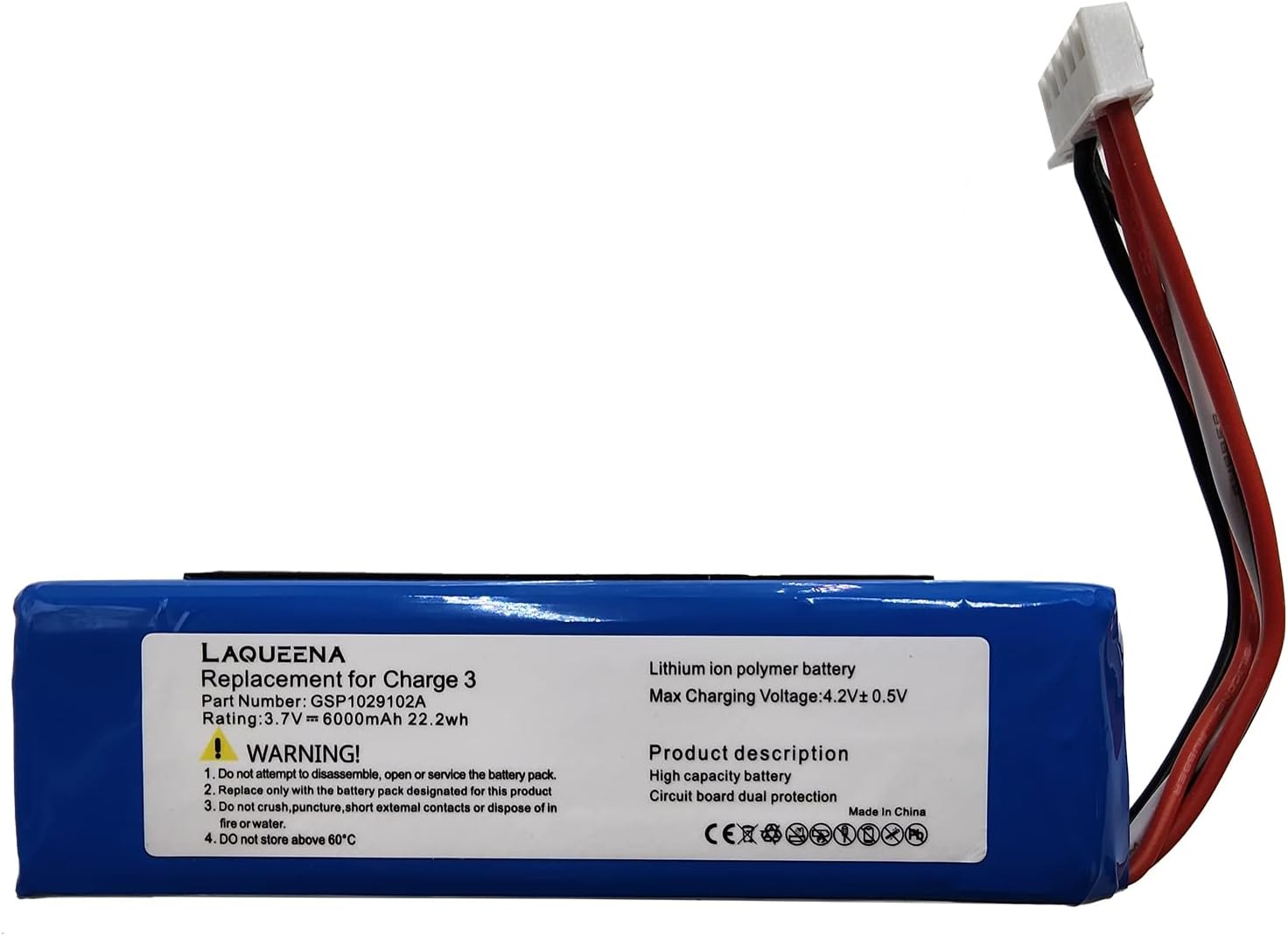 Amazon.com: LAQUEENA GSP1029102A 6000mAh Battery Compatible with JBL ...