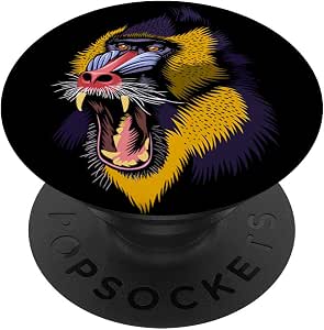 Amazon.com: Large-fanged mandrill monkey PopSockets Grip and Stand for ...