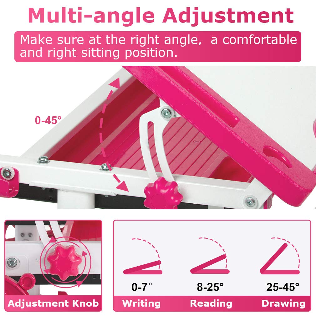 Snapklik.com : FDW Kids Desk Children Writing Student Desk Drafting ...