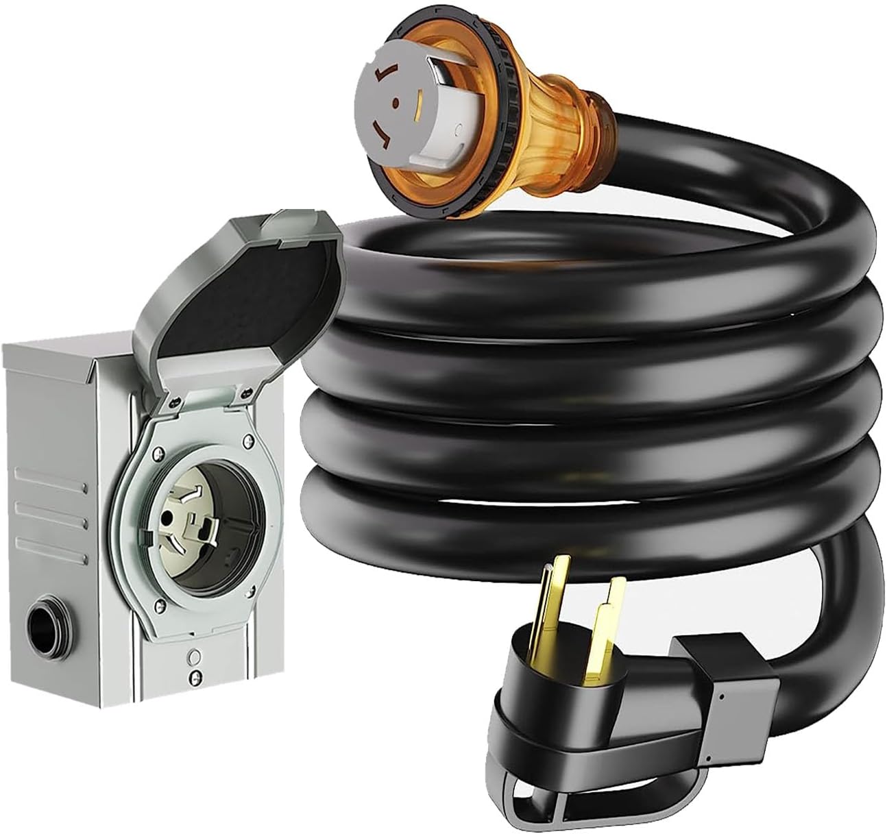 Amazon.com: 50 Amp Generator Extension Cord 10 FT and 50 Amp Power ...