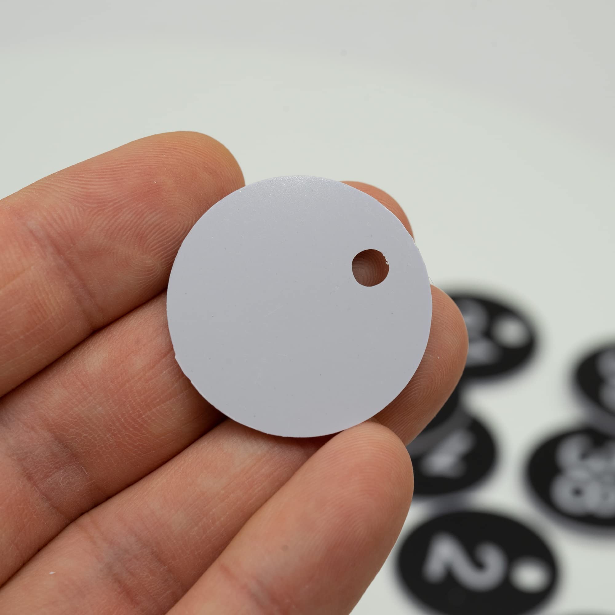 Plastic ID Number Tags Engraved Tags Key Tags ID Tags Without Key Rings ...