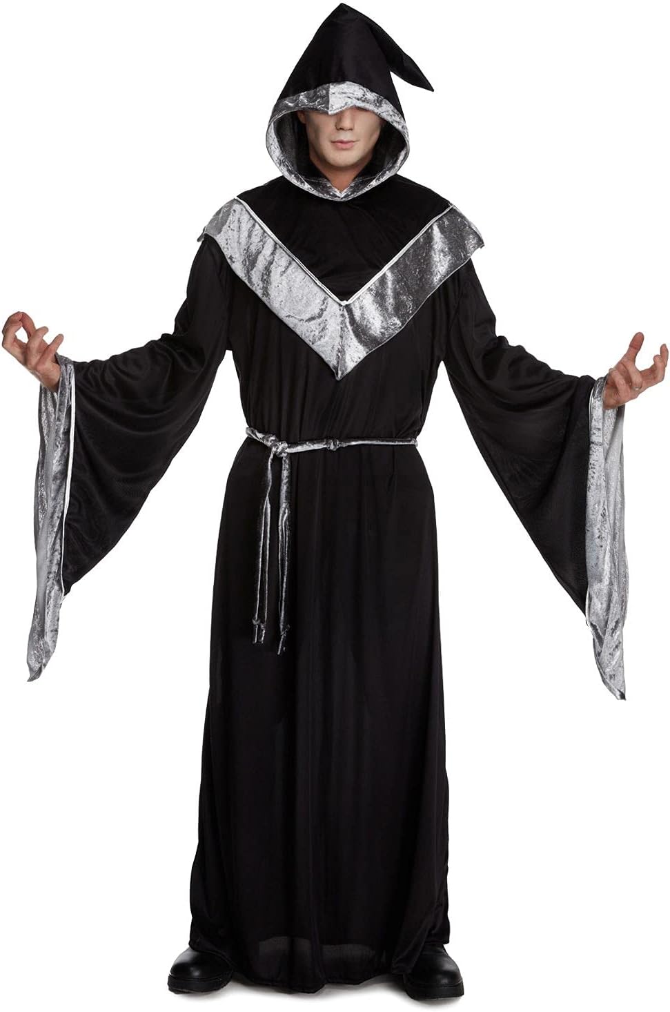 Men's Black Wizard Costume with Hooded Cloak Philippines | Ubuy