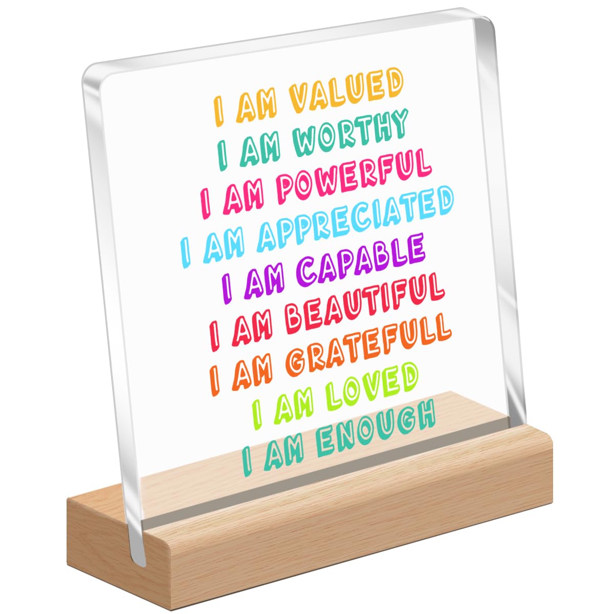 Inspirational Desk Decor,I am Valued I am Worthy Positive Affirmations ...