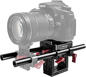 Amazon.com : Topcine Camera Riser Plate with 15mm Rods and Rod Clamp ...