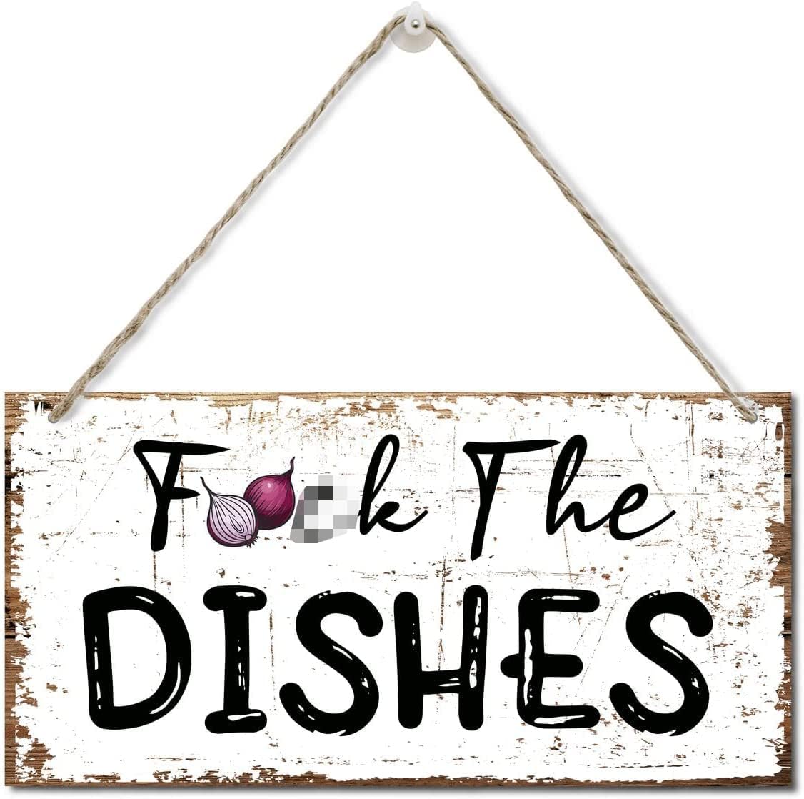 Amazon.com : Tokpac Funny Kitchen Wall Decor Sign,Printed Wood Plaque ...