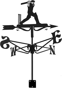 Weather Vane For Baseball Player Model Metal Weathervane With Anti-Rust ...