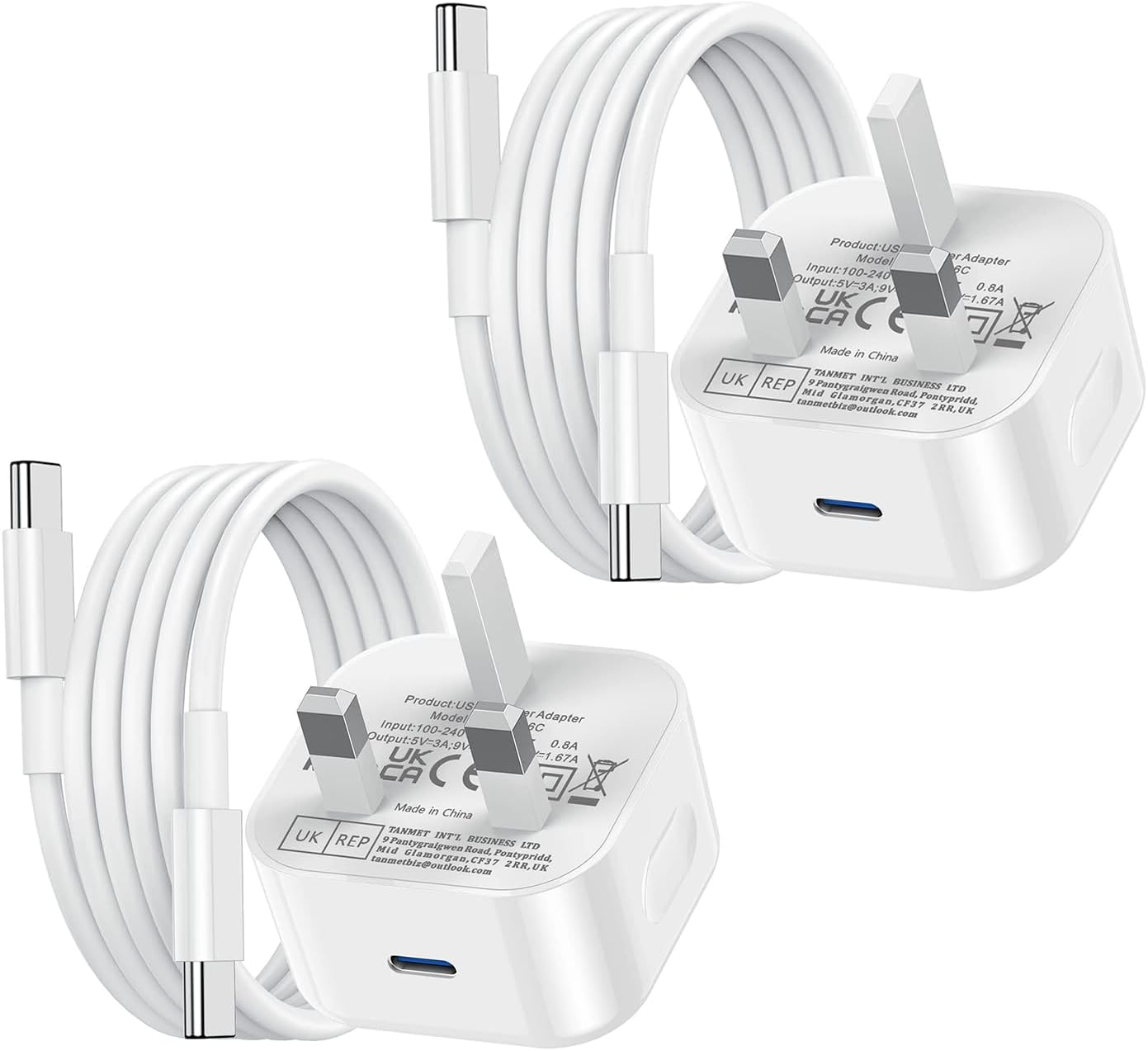 iPad Charger,New Apple USB C Fast Charger Cable and Plug 2Pack 25W ...