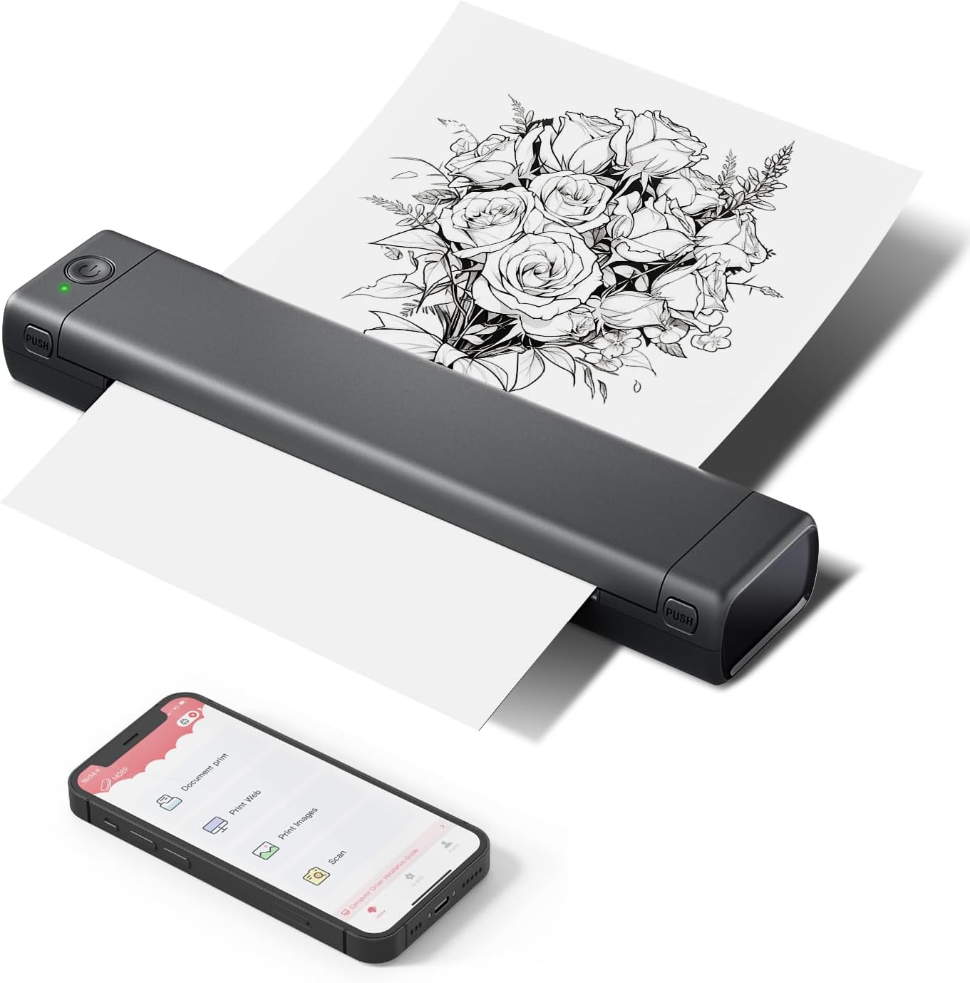 Itari Portable Thermal Printer, Inkless Printer, Thermal Printer for ...