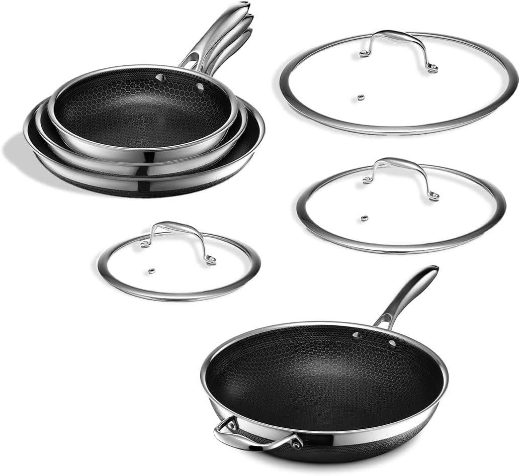 HexClad 7-Piece Hybrid Nonstick Cookware Bundle, Philippines | Ubuy