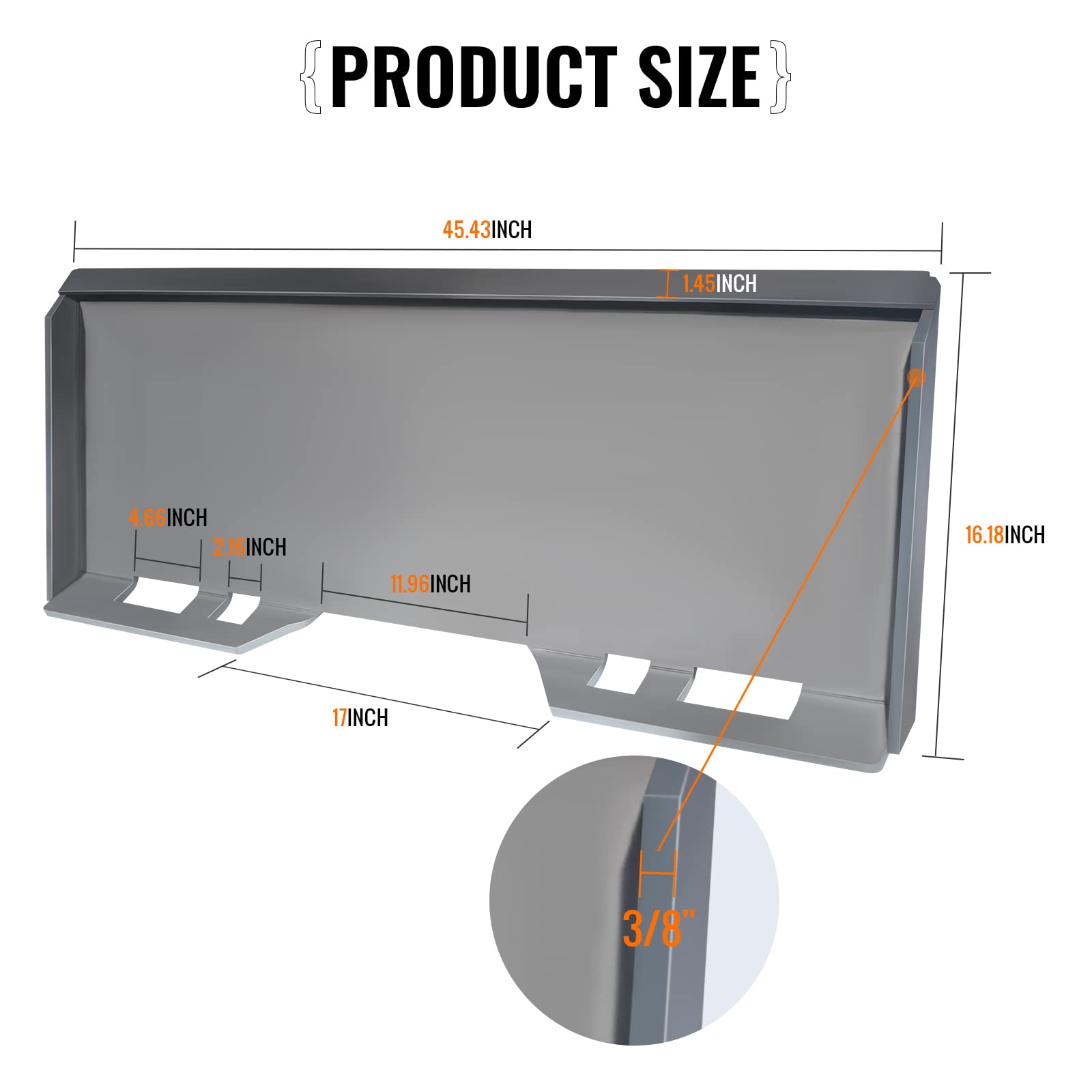 Snapklik.com : RbhAuto Skid Steer Mount Plate 3/8” Quick Attach Mount ...