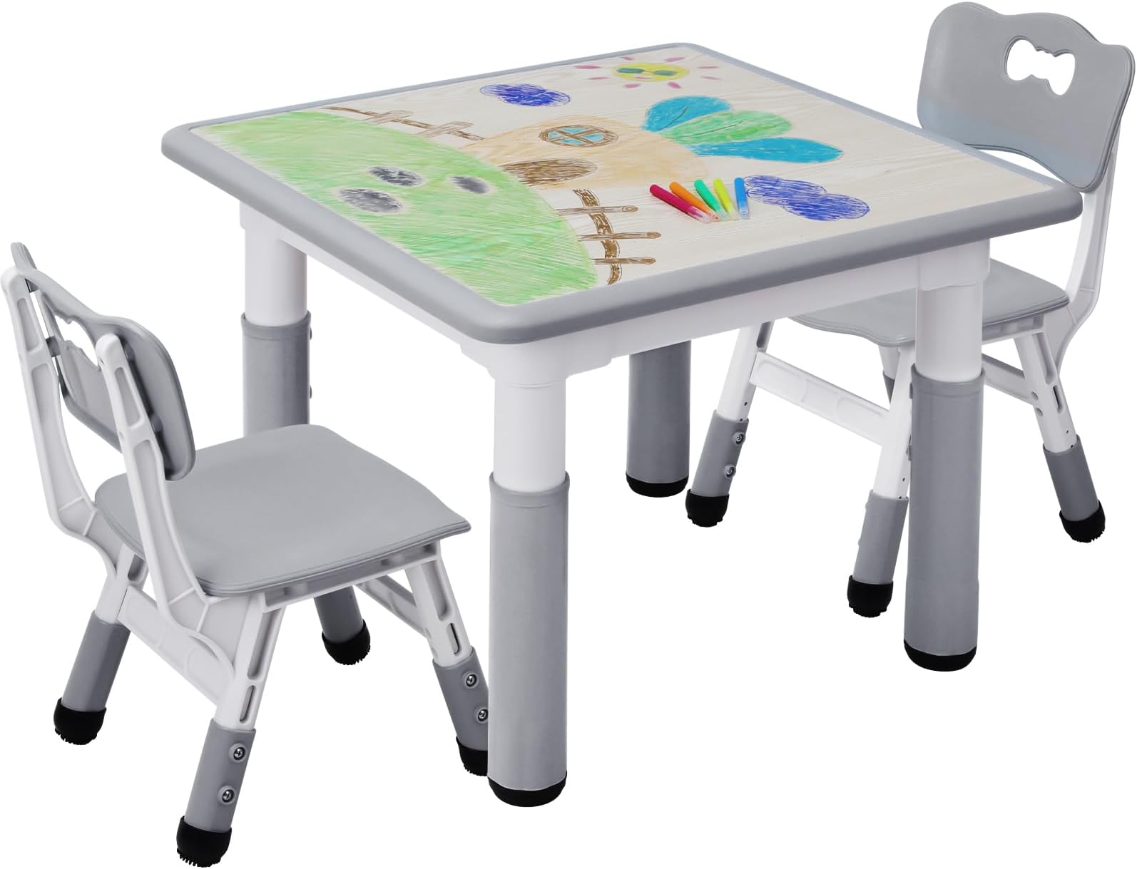 WOLTU SG014 1 Table pour Enfant d'âge préscolaire avec 2 chaises en ...