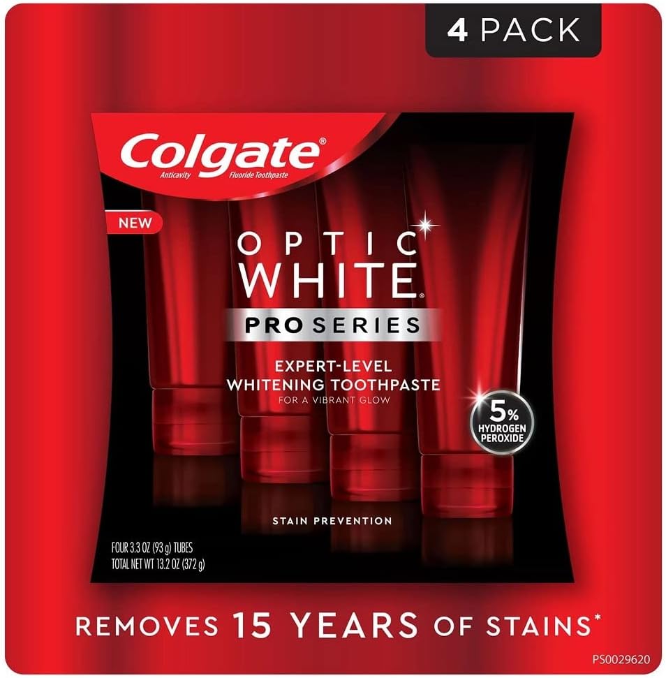 Amazon.com : Colgate Optic White Purple Toothpaste for Teeth Whitening ...
