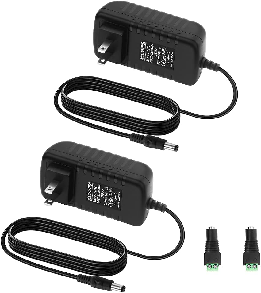 Amazon.com : 24V 1A AC Adapter Power Supply 100-240V AC to DC 24Volts ...