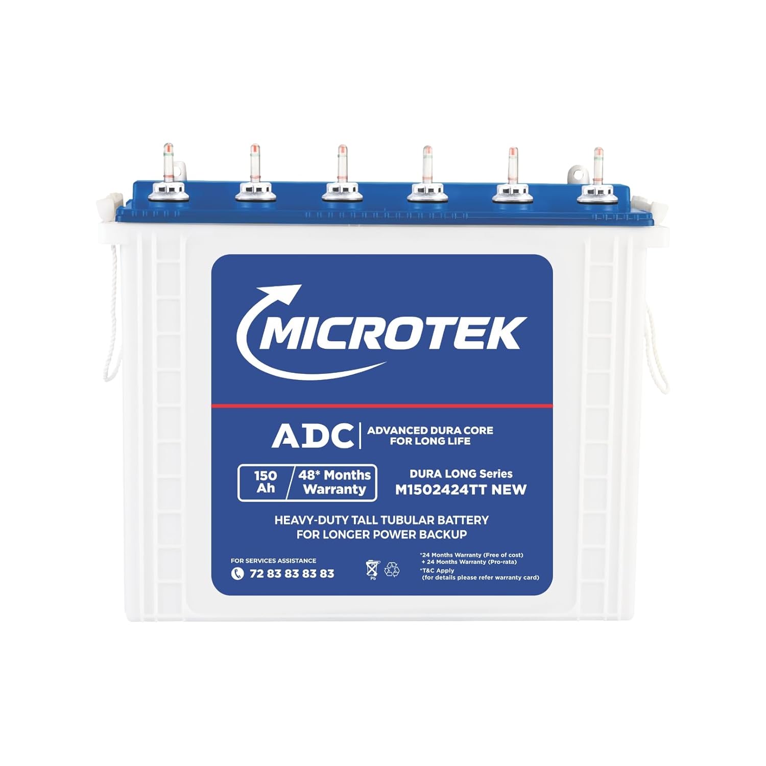 Microtek Dura Long M1502424TT | 150Ah Tall Tubular Inverter Battery ...