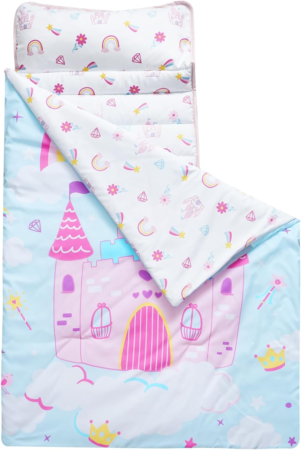Amazon.com: PHF Castle Toddler Nap Mat Set, with Removable Pillow for ...