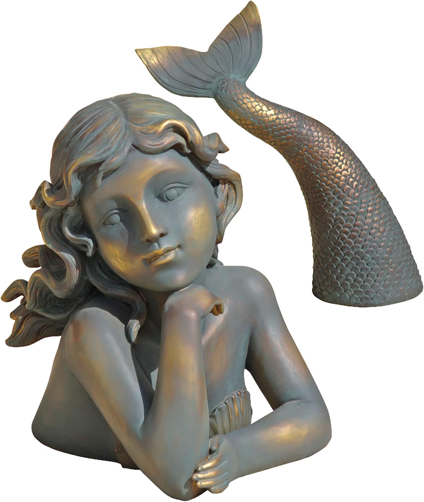 Amazon.com: Veronese Design 7 5/8" Tall Mermaid Lying Down Statue ...