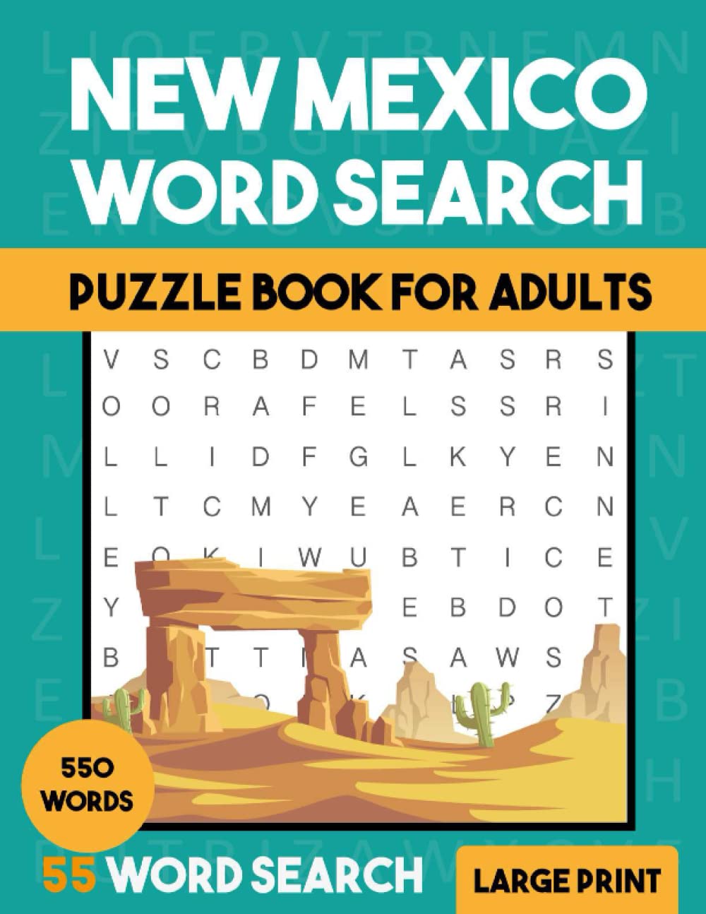 New Mexico Word Search Puzzle Book For Adults: New Mexico Word ...