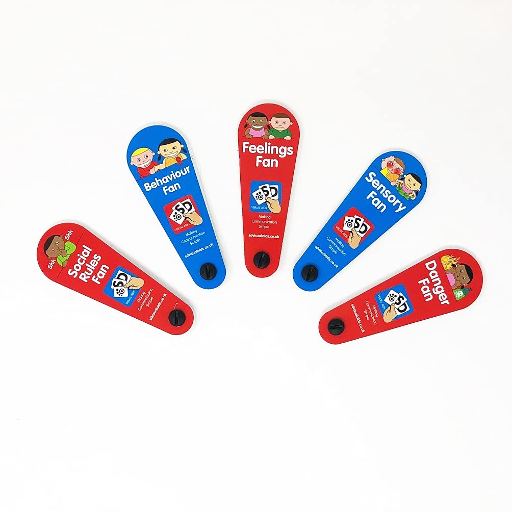 Sensory Direct Visual Aid Fans Multipack Of 6 Communication Pack ...