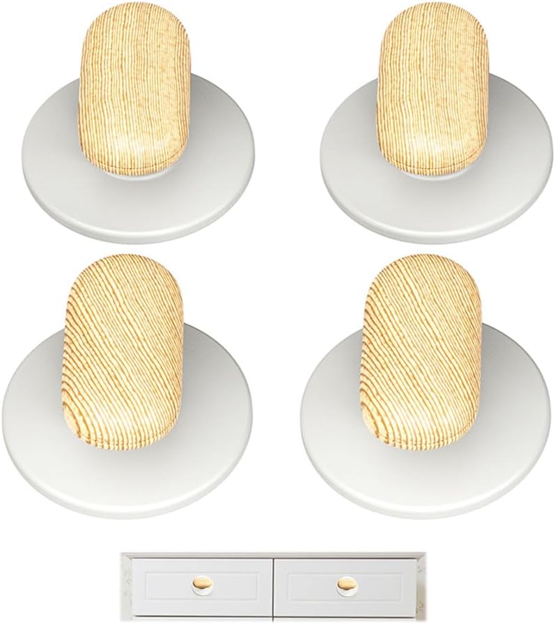 Amazon.co.jp: Natiform ウッド ハンドル ドア取っ手 4個セット 木目 両面テープ接着 取っ手 引き出し用 : DIY ...