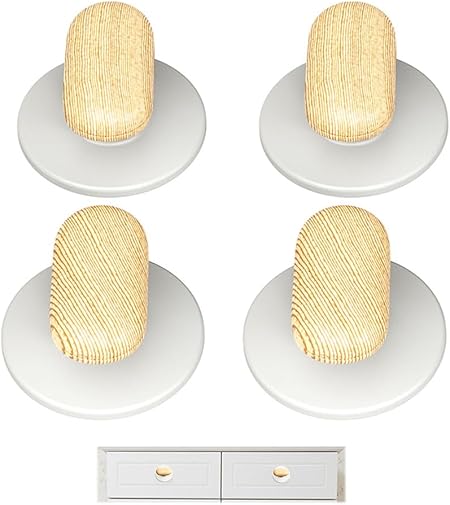 Amazon.co.jp: Natiform ウッド ハンドル ドア取っ手 4個セット 木目 両面テープ接着 取っ手 引き出し用 : DIY・工具・ガーデン