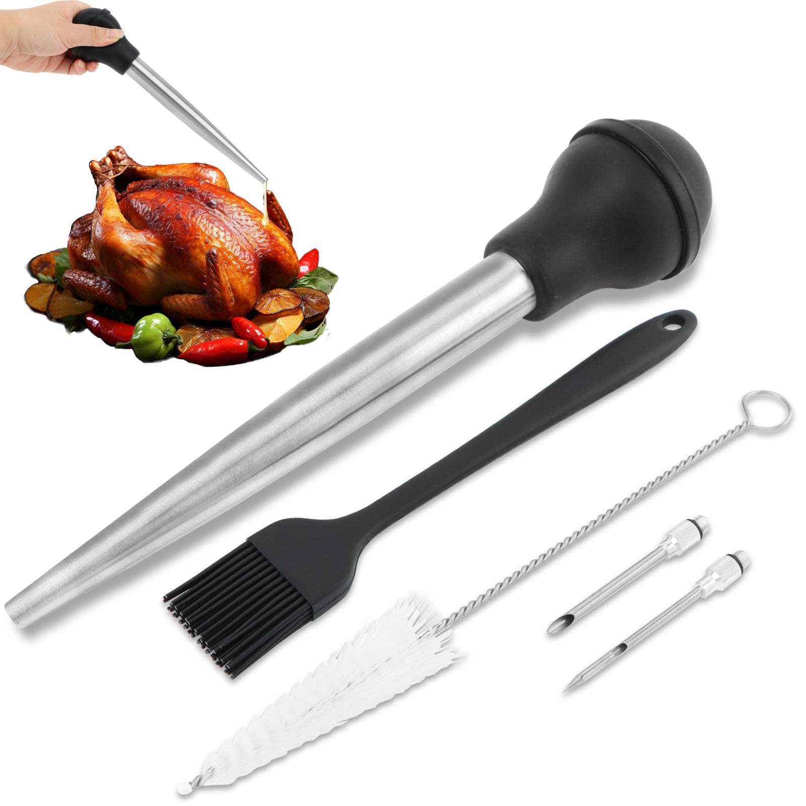 Amazon.com: Turkey Baster For Cooking,Turkey Baster Large,Stainless ...