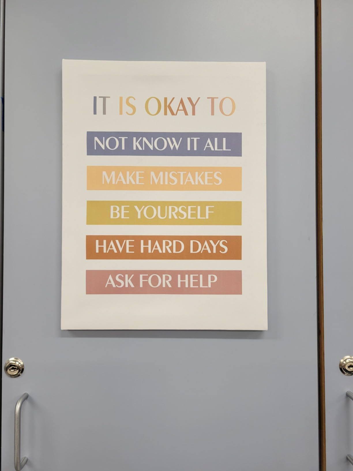 Amazon.com: It Is Okay Canvas Wall Art,Positive Affirmations Wall Decor ...